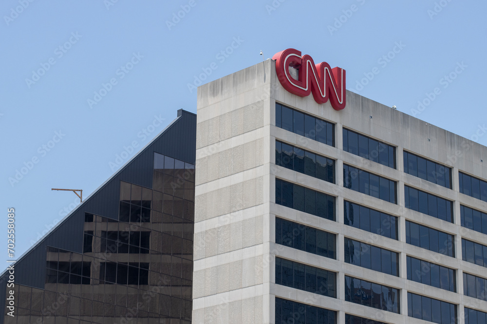 Atlanta, GA, USA - June 14, 2022: Exterior view of the CNN Center in ...