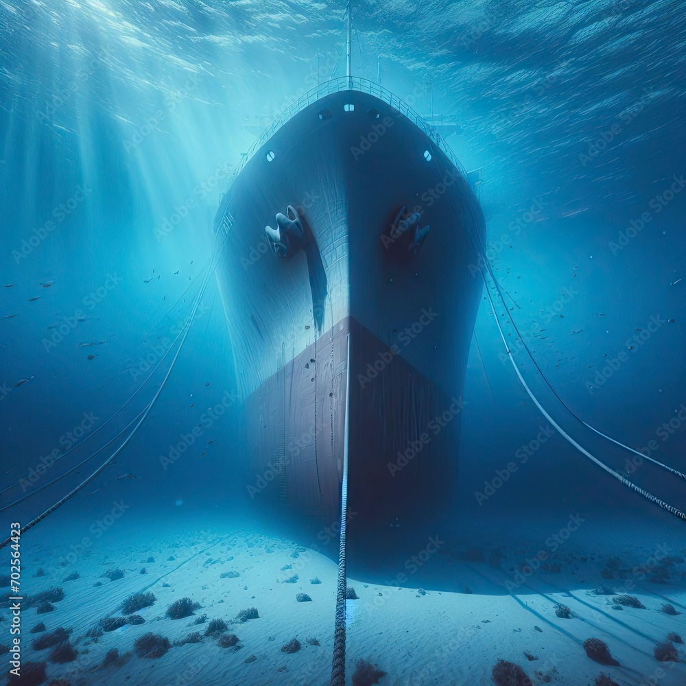 Ancient sunken destroyed ship wreck under water accident bermuda ...