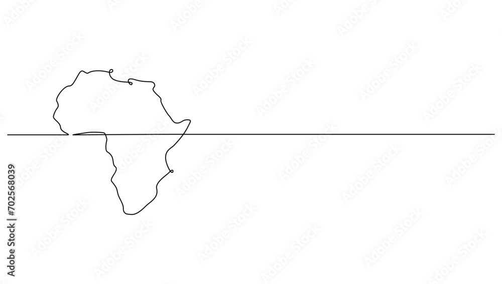 africa line art island for black history Stock Vector | Adobe Stock