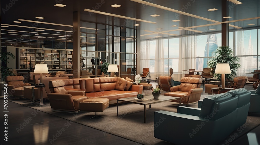 Executive lounge. Business class lounge. International airport interior ...