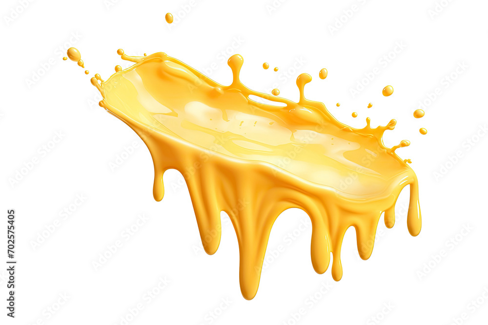 Splash of Cheese with drip and melting sauce splashing isolated on ...