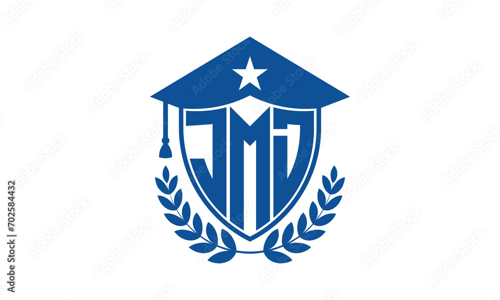 JMD three letter iconic academic logo design vector template. monogram ...