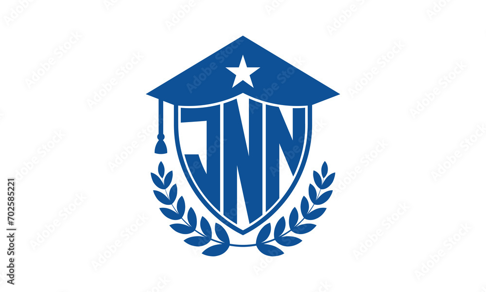Vetor de JNN three letter iconic academic logo design vector template ...