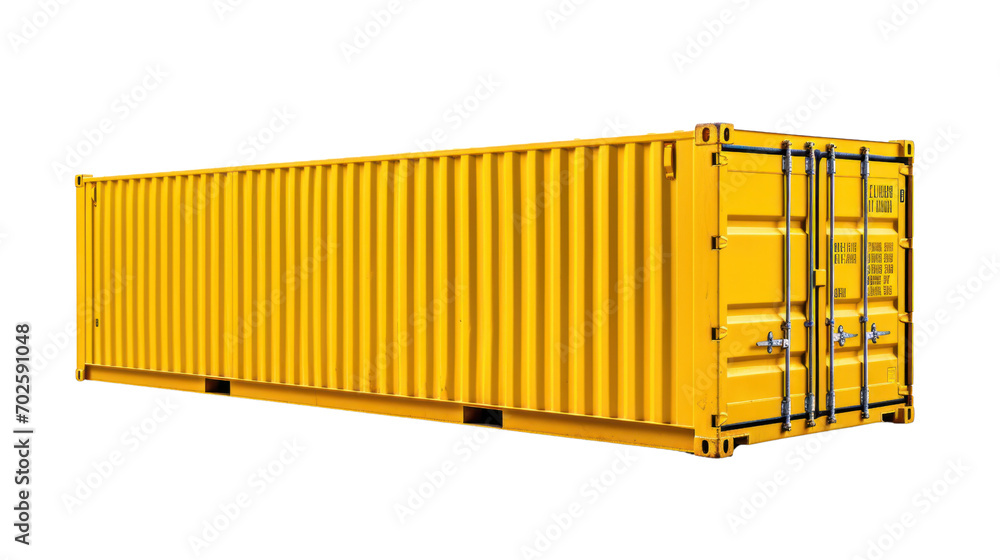 Cargo container loading isolated on transparent and white background ...