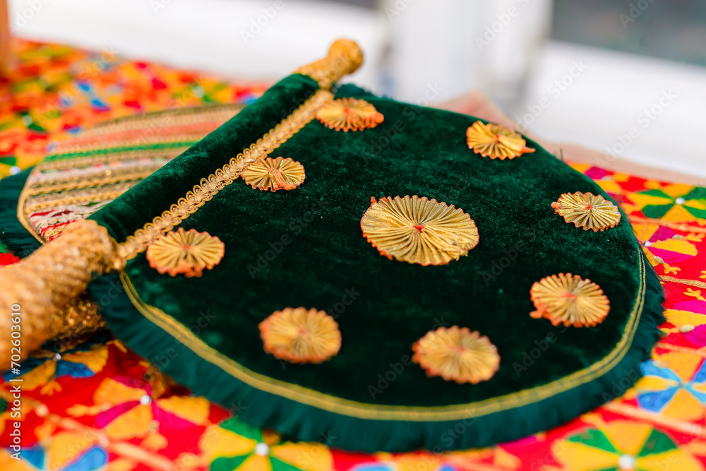 Indian Punjabi pre wedding Jago ceremony items and decorations Stock ...