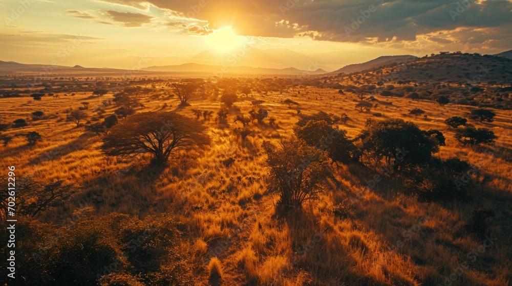 Aerial Photography, sprawling savannas, dry tropical climate, warm ...