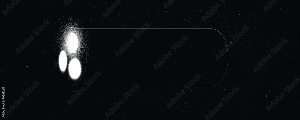 Space ship in space. Futuristic landscape, with noise texture . Rocket ...