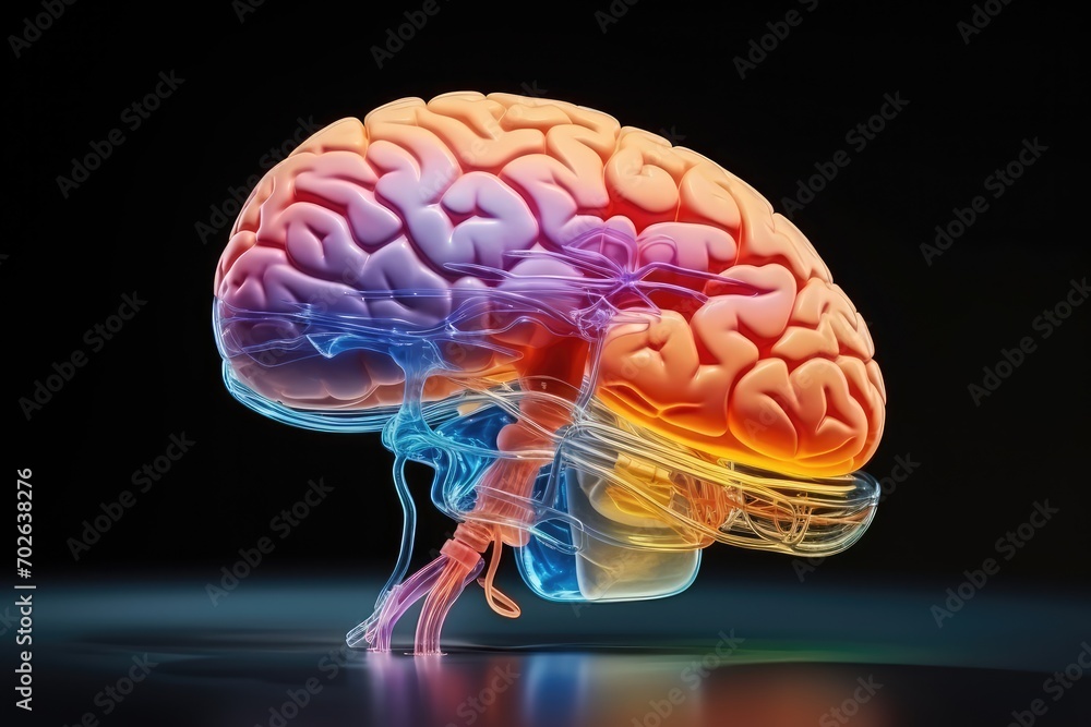 Brain Neural Circuits Signals Via Neurotransmission Receptors Dopamine Serotonin