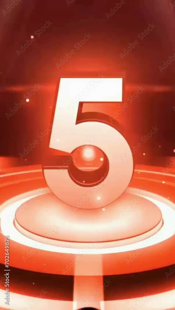 Countdown from ten to zero. 10 to 1 numbers counting animation ...