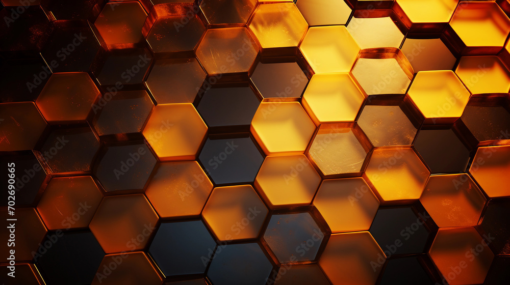 Golden Honeycomb Pattern with Dripping Honey: A Visual Feast of Natural ...
