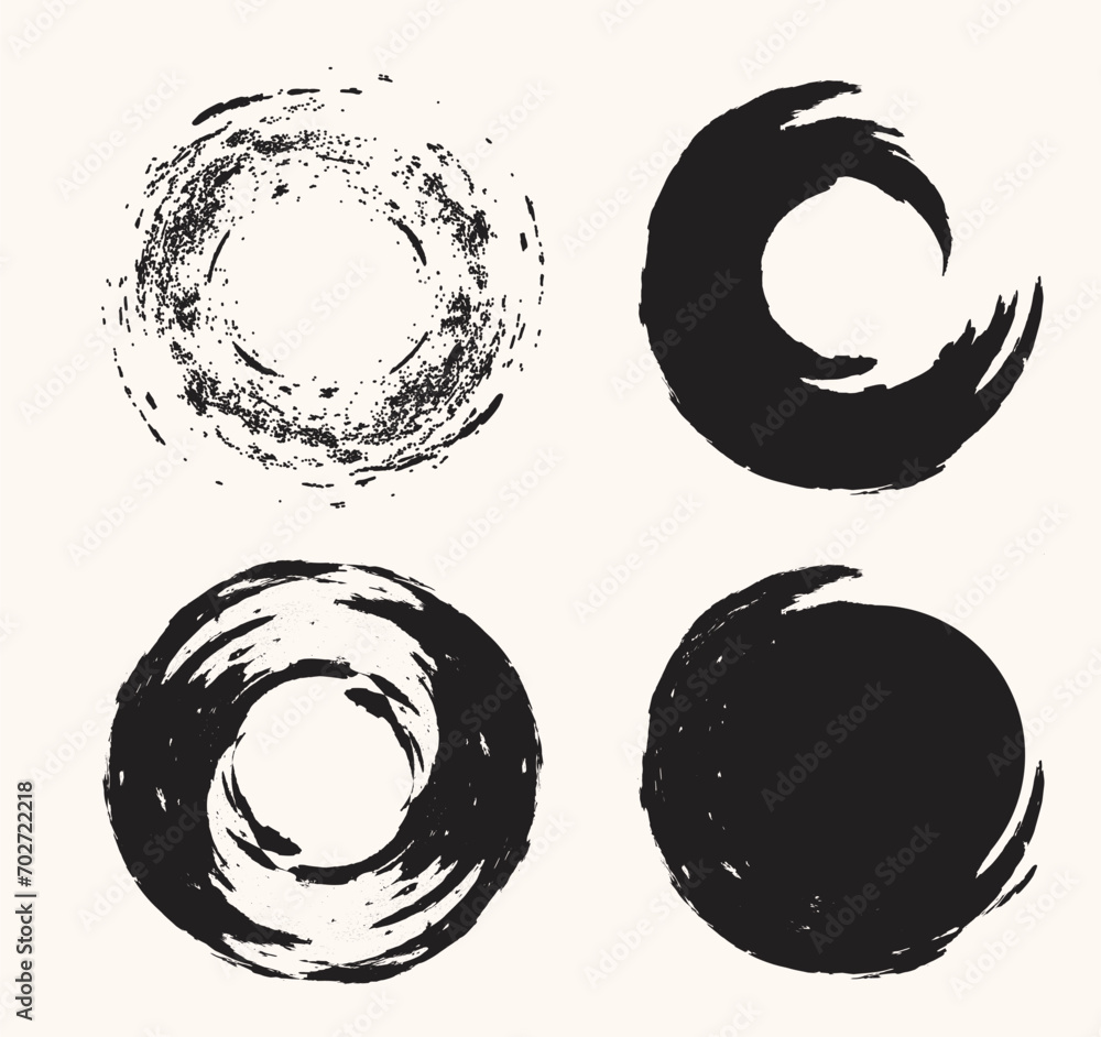 set of frames, set of hand drawn elements brush stroke template, brush ...