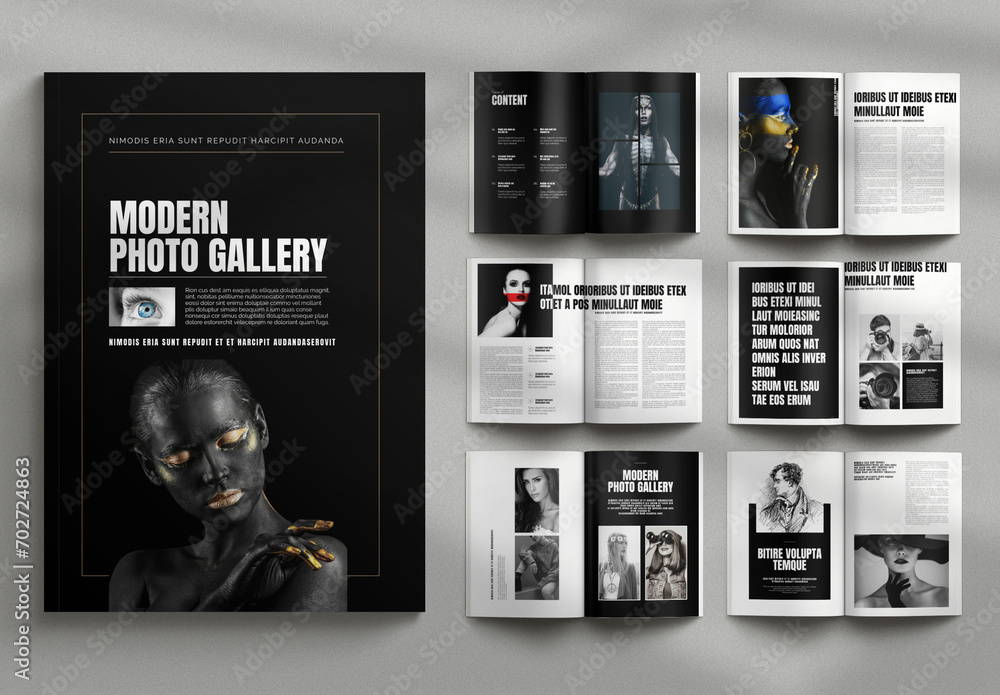 Modern Photo Gallery Magazine Template Stock Template | Adobe Stock