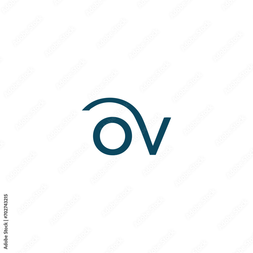OV logo. OV set , O V design. White OV letter. OV, O V letter logo ...