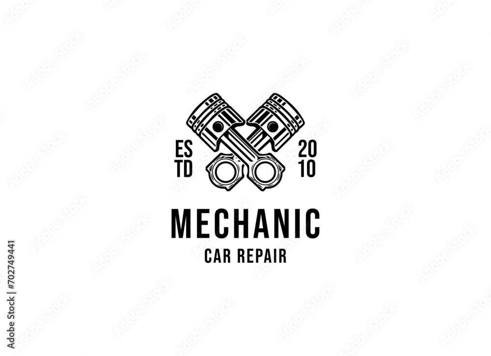 Automotive mechanic logo design. Mechanic services, auto repair logo ...