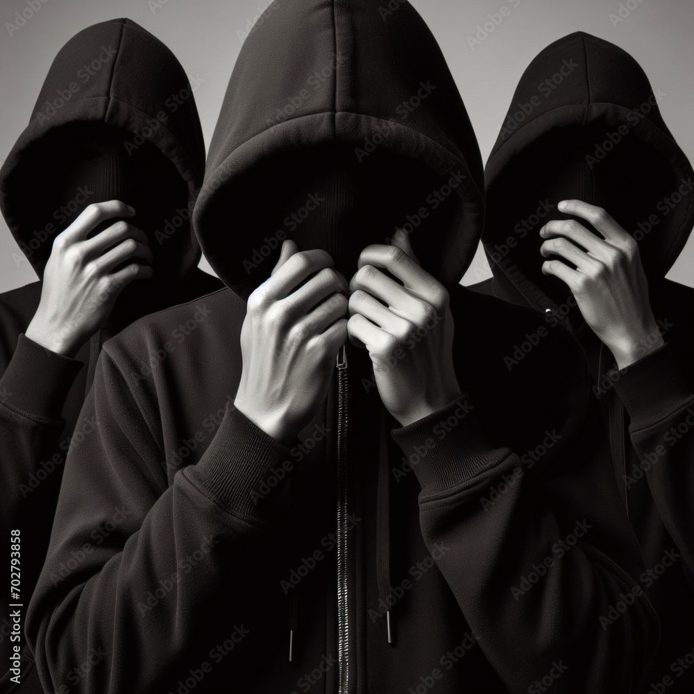 Gang members with guns, doing gang signs, wearing ski masks, balaclavas ...