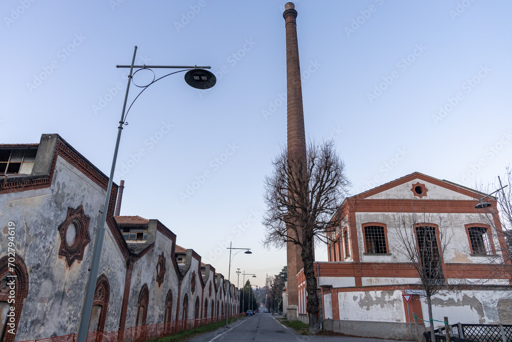 Crespi d'Adda, Italy - january 3 2024 - workers village UNESCO site ...