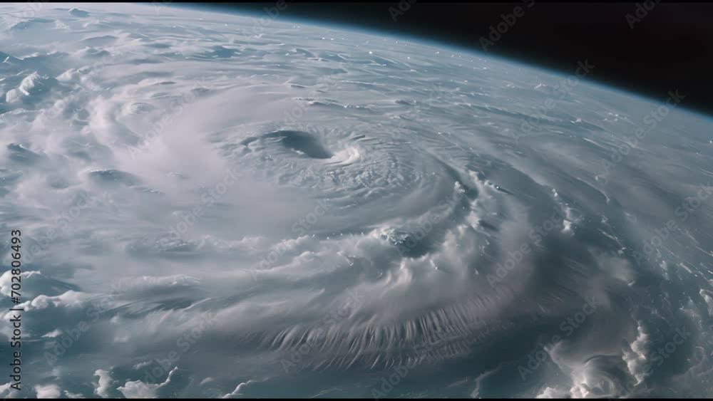 Video „Hurricane from space. Satellite view. Super typhoon over the ...