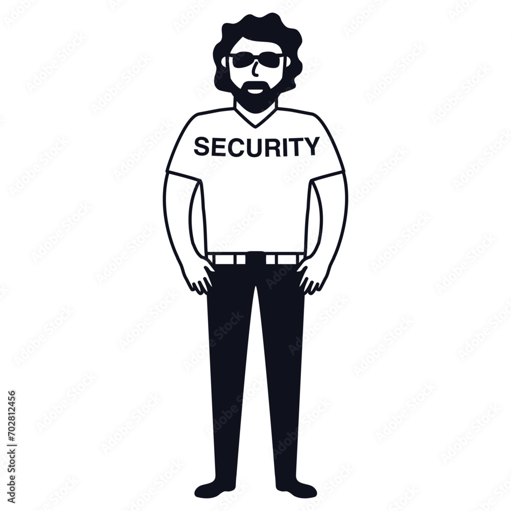 Man security guard of nightclub.Face control.Bouncer in sunglasses ...