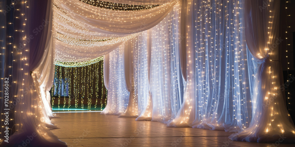 Create a magical and twinkling atmosphere by draping string lights ...
