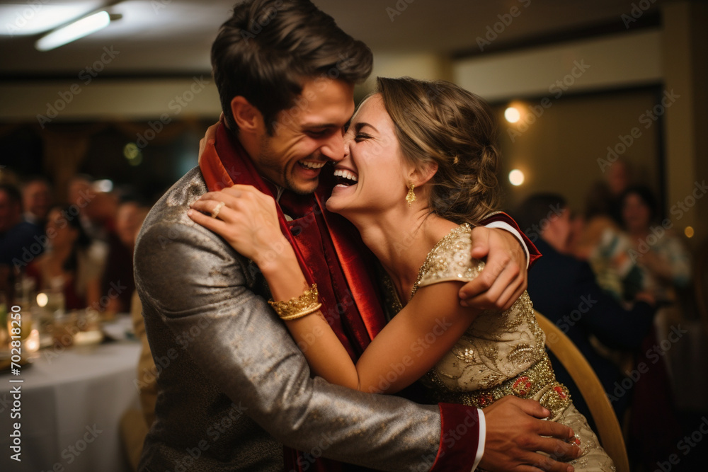 Photographing the heartfelt embraces and congratulations from friends ...