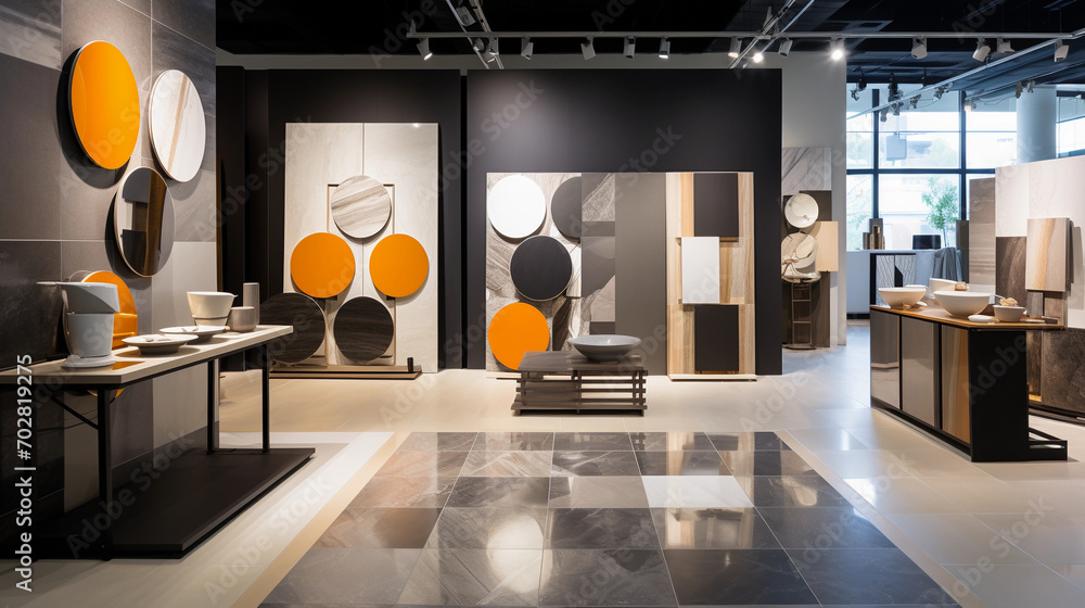 Contemporary Tile Display Showcasing the Latest Trends in Tile Designs ...