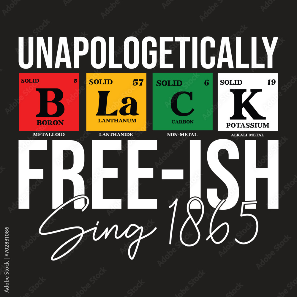 Vetor de Unapologetically Black Svg Png, Free-ish Since 1865 Svg ...