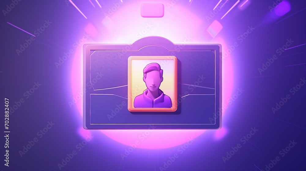 Secure your business with a 3D identification card icon featuring a ...