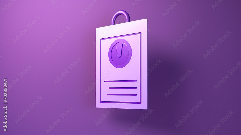 Secure your business with a 3D identification card icon featuring a ...