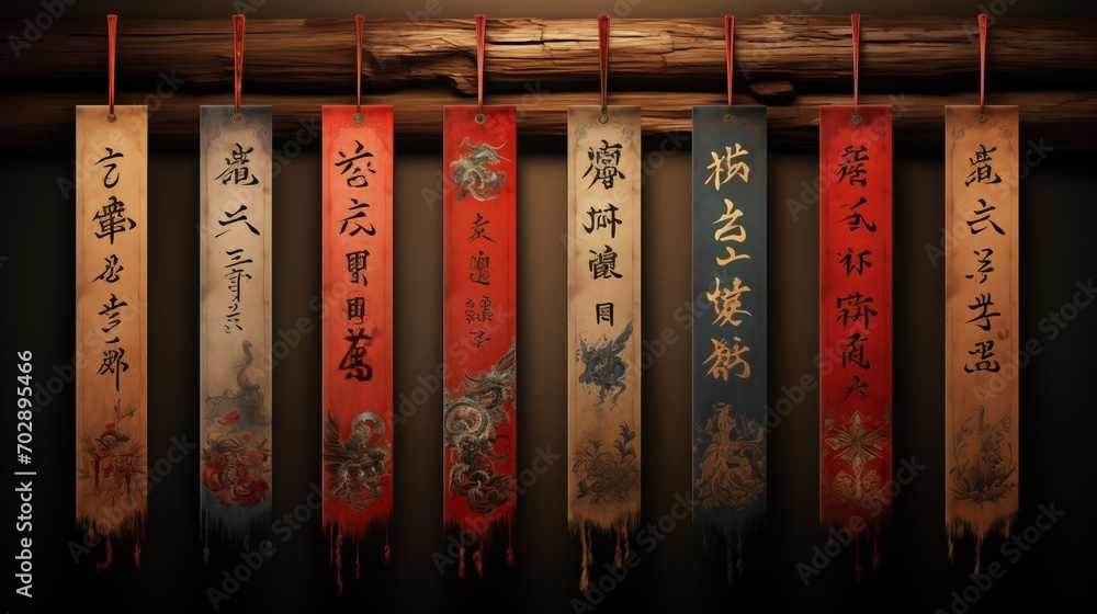AI generated illustration of a vibrant display of traditional Chinese ...