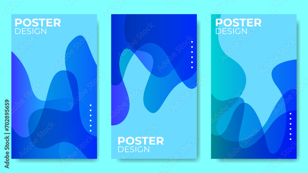abstract blue poster design with modern and simple design Stock Vector ...