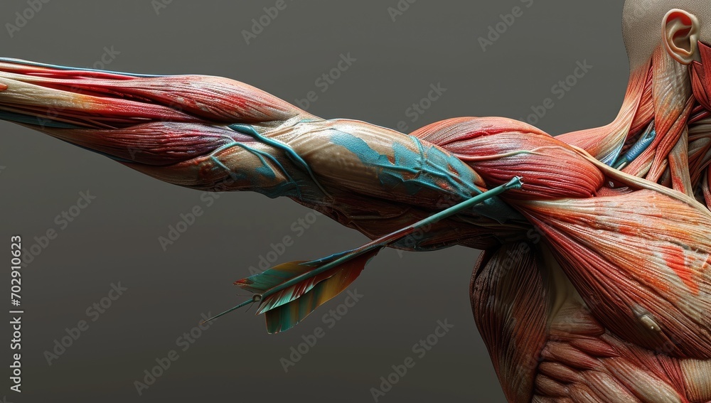 a model of the back of a man's body with muscles and muscles ...