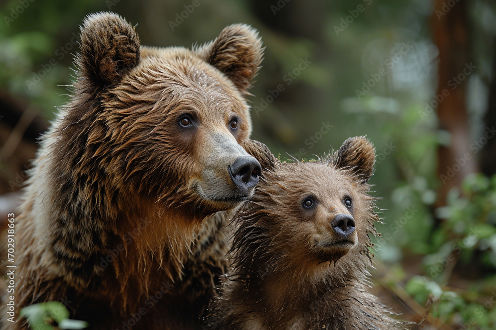 An enchanting image of a roly-poly bear cub, cheeks squished against ...