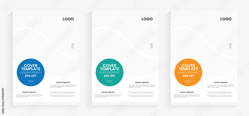Brochure template a4 front page layout, corporate marketing book cover ...