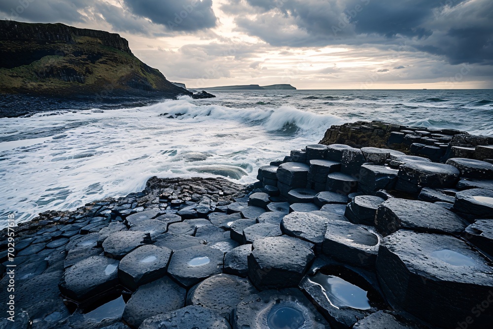 Giants Causeway, Northern Ireland. Beautiful landscape image of the ...