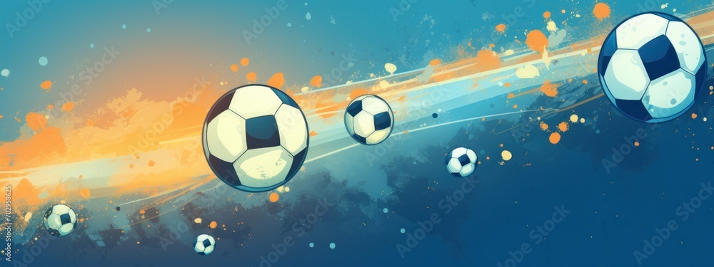 football theme poster with empty space for text on a dark blue ...