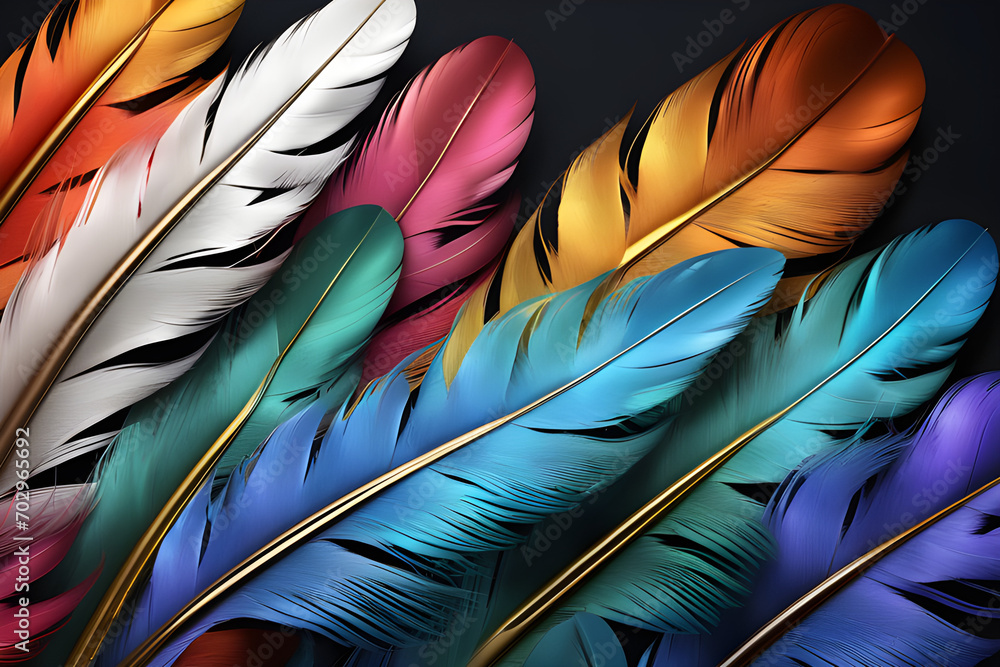 feathers isolated solid background enhances beauty through ultra hd ...