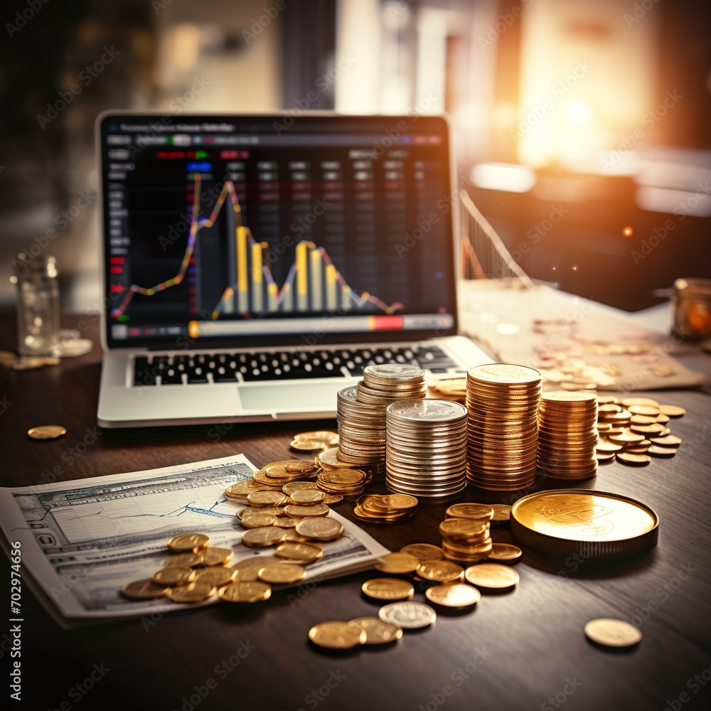 Investment finance chart,stock market business and exchange financial ...