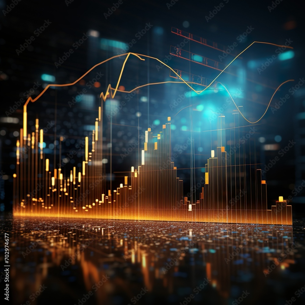 Investment finance chart,stock market business and exchange financial ...