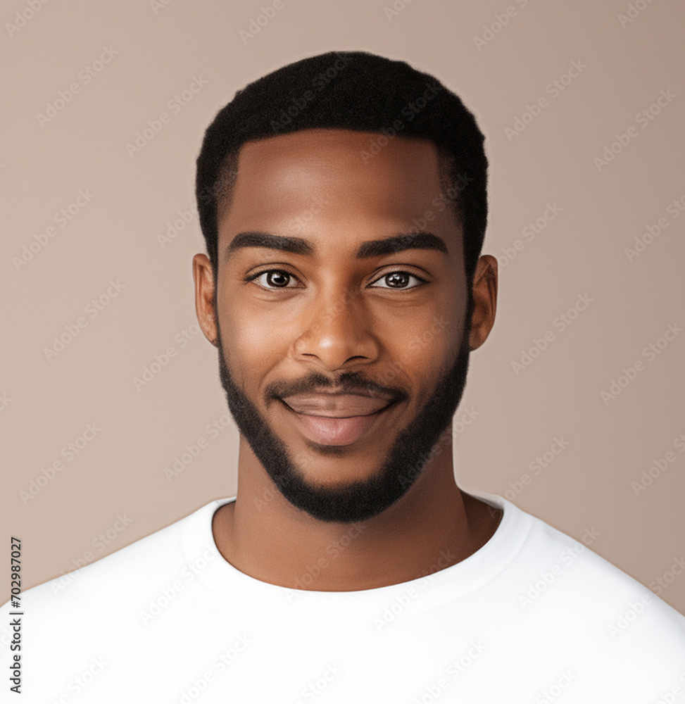 Portrait close up shot of a decent looking happy smiling man isolated ...