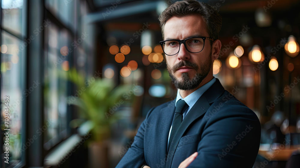 Experienced strategist a portrait of a young entrepreneur with an ...