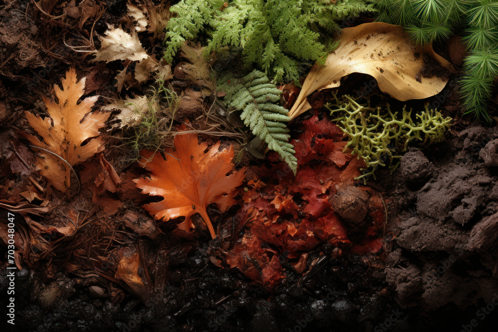 Foto de The microbial diversity in a forest soil, contributing to the ...