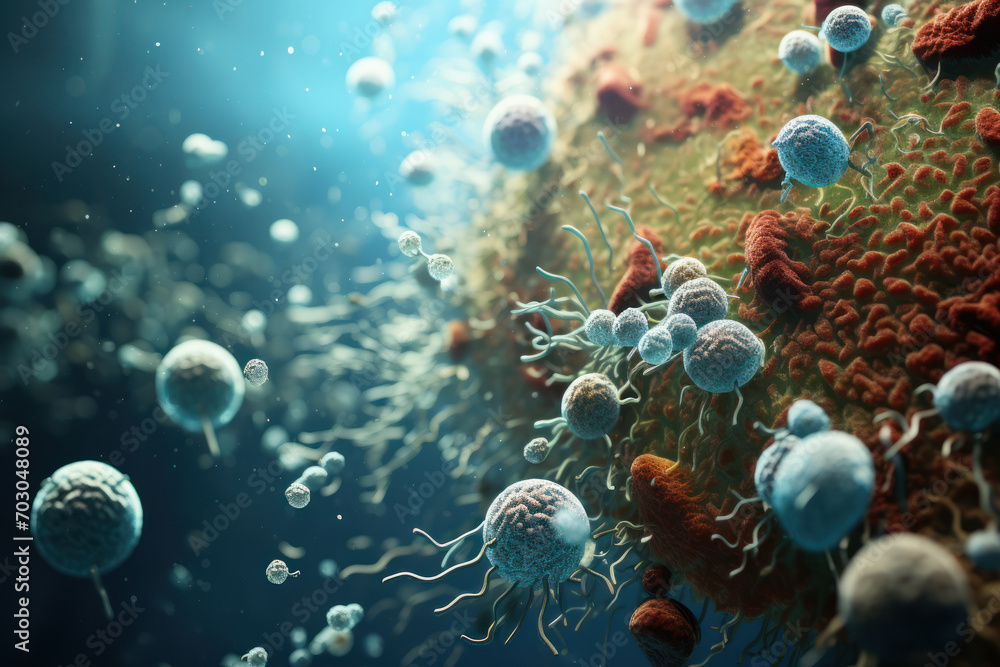 The microbial dynamics in a wastewater treatment plant, showcasing the ...