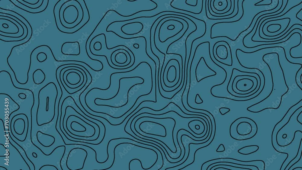 4K Topographic animation scheme and terrain. Topography grid map ...