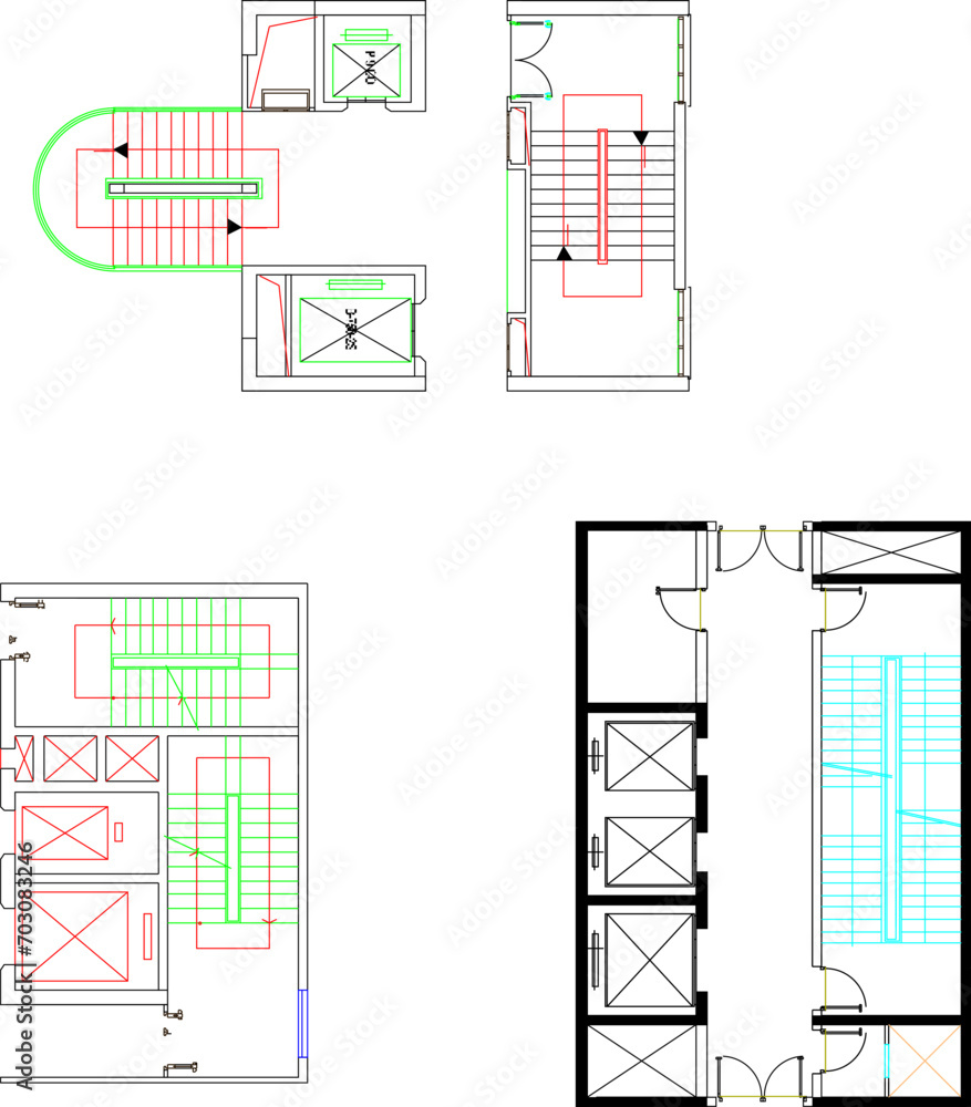 Vector design sketch illustration of a detailed technical drawing ...