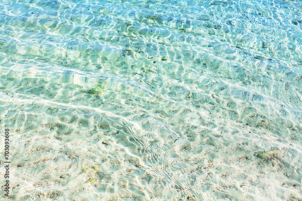 Sea water waves texture, ripples on water surface, transparent light ...