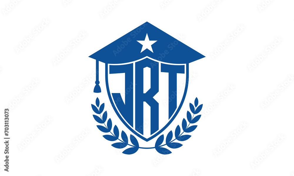JRT three letter iconic academic logo design vector template. monogram ...