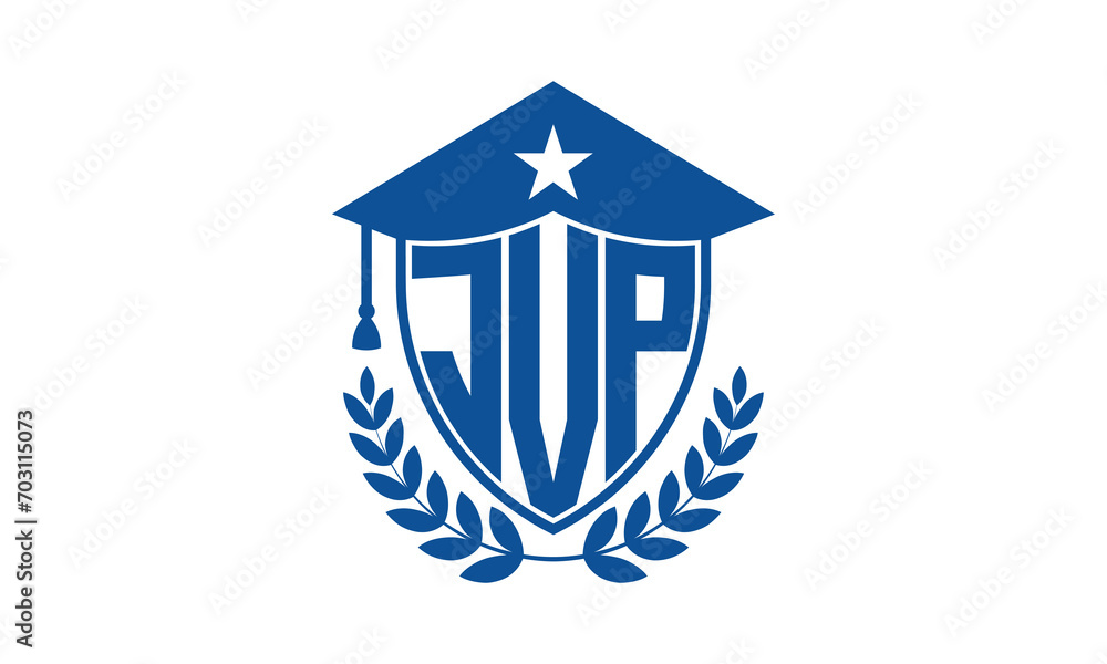 Vetor de JVP three letter iconic academic logo design vector template ...