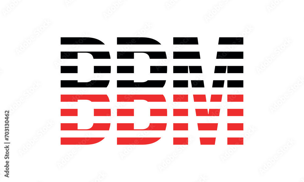 BBM three initial letter iconic line negative space minimal logo design ...