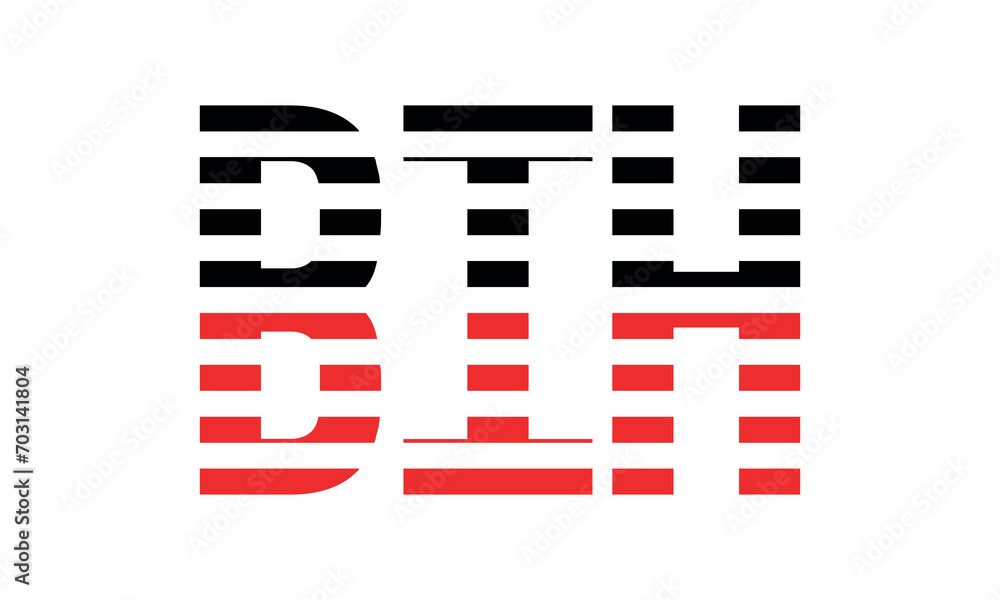 Vecteur Stock BIH three initial letter iconic line negative space ...