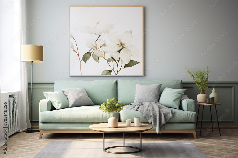 Luxury Livingroom house or apartment interior design, mock up room ...